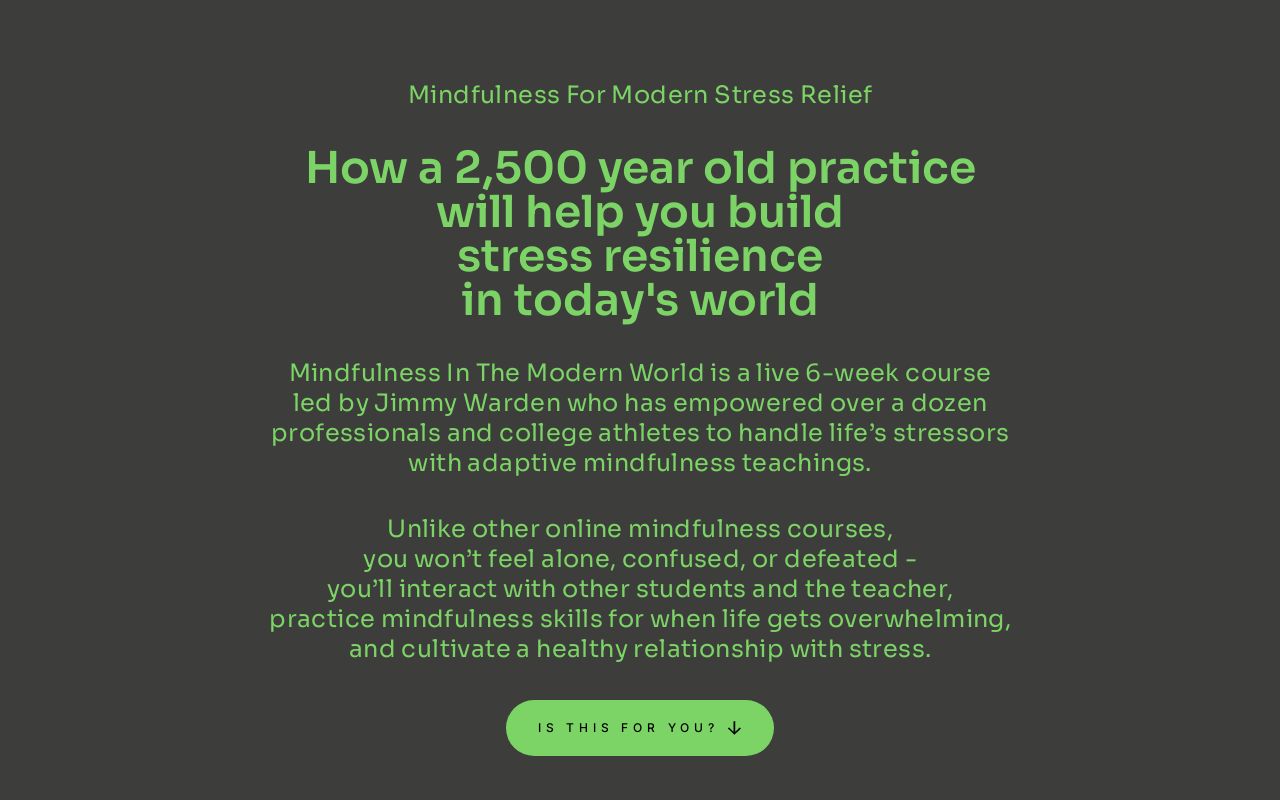 Mindfulness In The Modern World